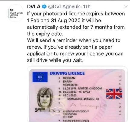 DVLA Official Announcement Re: Photocard Licenses - Broadwindsor.org